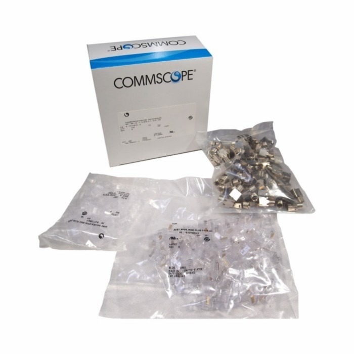 Jual PROMO SPECIAL Commscope Connector RJ45 CAT 6 AMP isi 100 Konektor ...