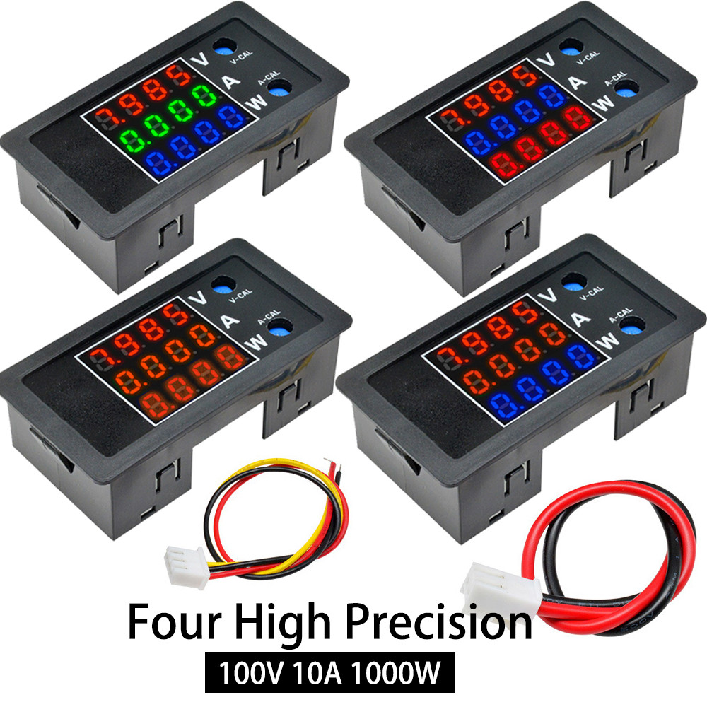 Jual SALE 4 Bit High Quality DC 0-100V 10A 1000W LED Digital Voltmeter ...