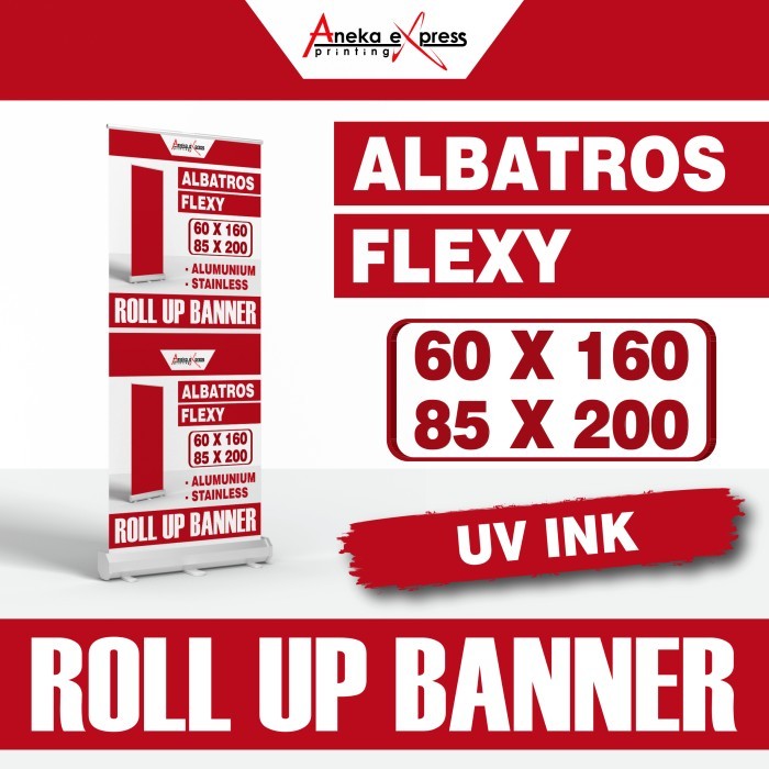 Jual CETAK ROLL UP BANNER CUSTOM + STANDING UKURAN 60 X 160 DAN 85 X 200 | Shopee Indonesia