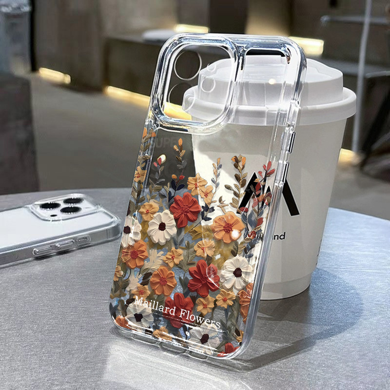 Jual Luxury Retro Bunga Transparan Case Samsung A07 A17 5G galaxy A06 ...