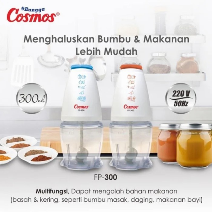 Jual Cosmos Mini Food Processor Chopper 300 Ml Fp-300 Fp300 | Shopee Indonesia