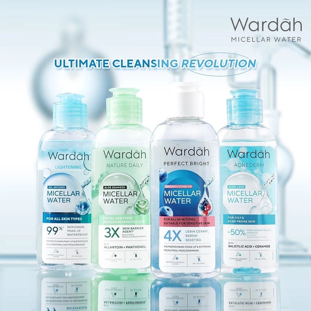 Jual Wardah Micellar Water All Series - Perfect Bright, Acnederm ...