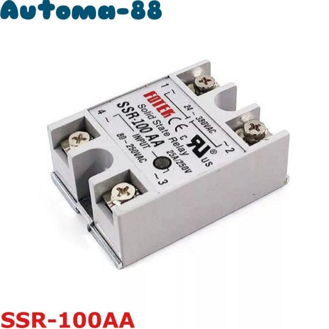 Jual FOTEK SSR 100A SSR-100AA Solid State Relay AC to AC Input 80-250V ...