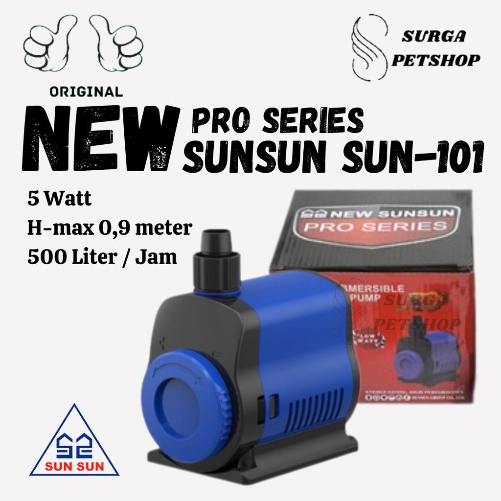 Jual NEW SUNSUN SUN 101 PRO SERIES POMPA AIR CELUP AKUARIUM KOLAM IKAN SUN101PRO WATER ...