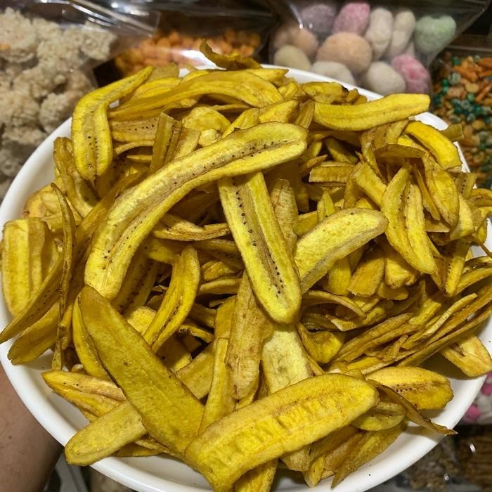 Jual BARANG TERLARIS 1 KG KEMASAN KERIPIK PISANG RASA GURIH DAN RENYAH ...