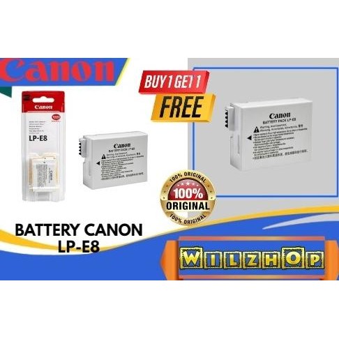 Jual Battery Canon Lp-E8 Original For 600D 650D 700D By 1 Get 1 Free ...