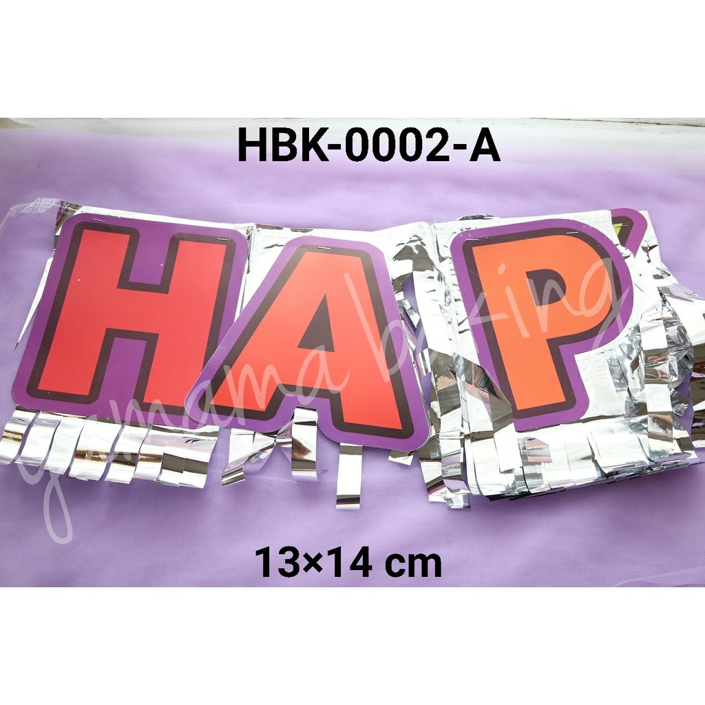 Jual HBK-0002-A Bunting flag bendera banner happy birthday rumbai ...