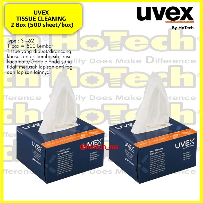 Jual UVEX Safety Glasses Cleaning Tissue 1008 Lens Cleaning Paket 2 Box ...