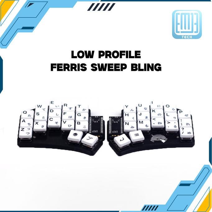 Jual CO Ferris Sweep Bling LP Mechanical Split Keyboard ERGO Low ...