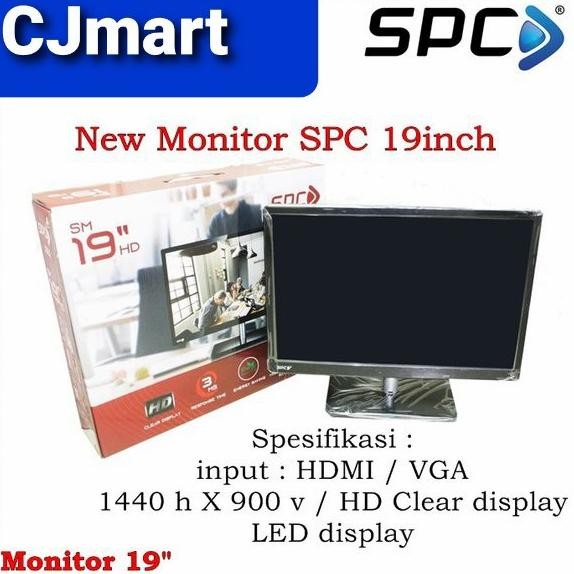 Jual CO SPC LED Monitor 19" inch Full HD HDMI VGA Garansi Resmi ...
