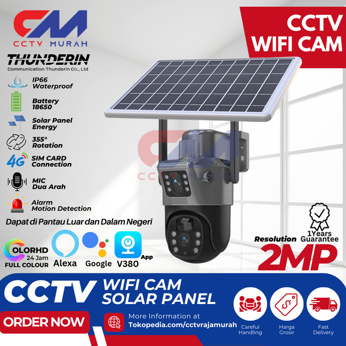 Jual Kamera CCTV PTZ Solar 4G GSM , CCTV Camera Full Color Solar 4G ...
