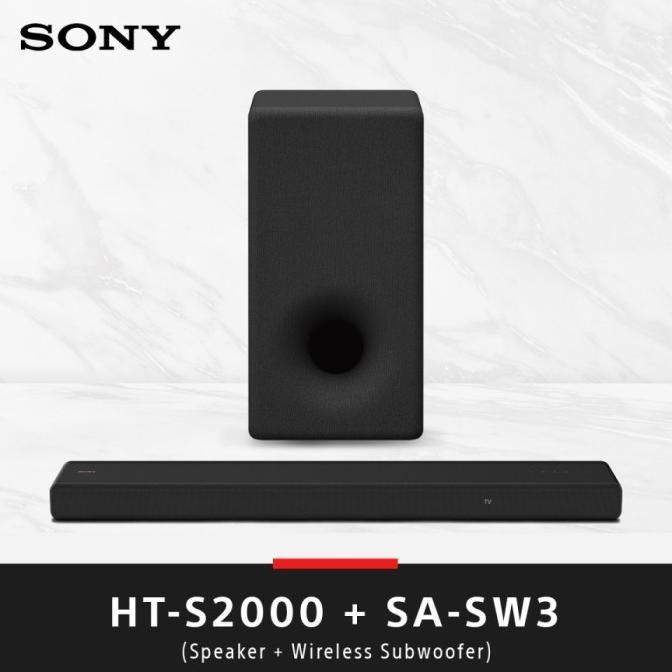 Jual Sony Hts2000 Soundbar 3.1 Inch Dolby Atmos Bundle With Sa-Sw3 New ...
