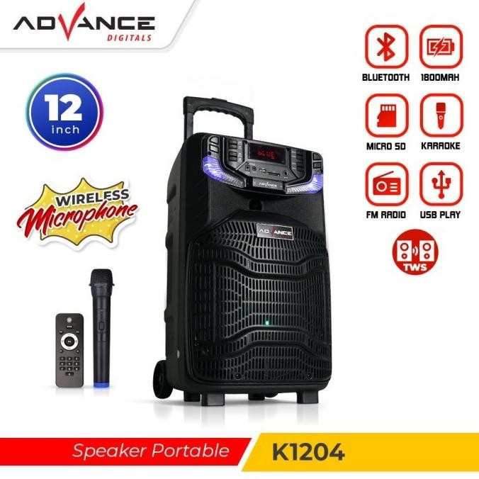 Jual Speaker Advance K1204 12 Inch Speaker Meeting Portable New Stok | Shopee Indonesia