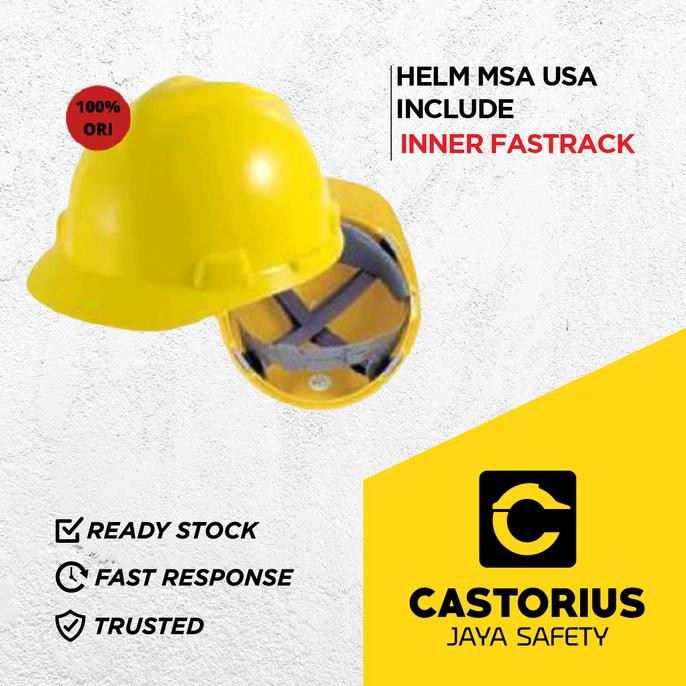 Jual HELM MSA USA FASTRACK ORIGINAL HELM SAFETY PROYEK MSA ORIGINAL V ...