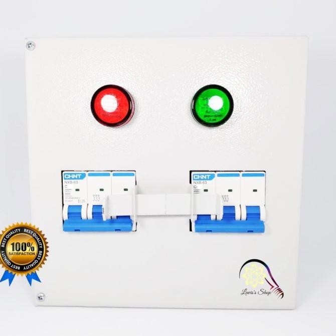 Jual NEW Panel Interlock Chint Voltmeter MCB 3 Phase PLN Genset COS ...
