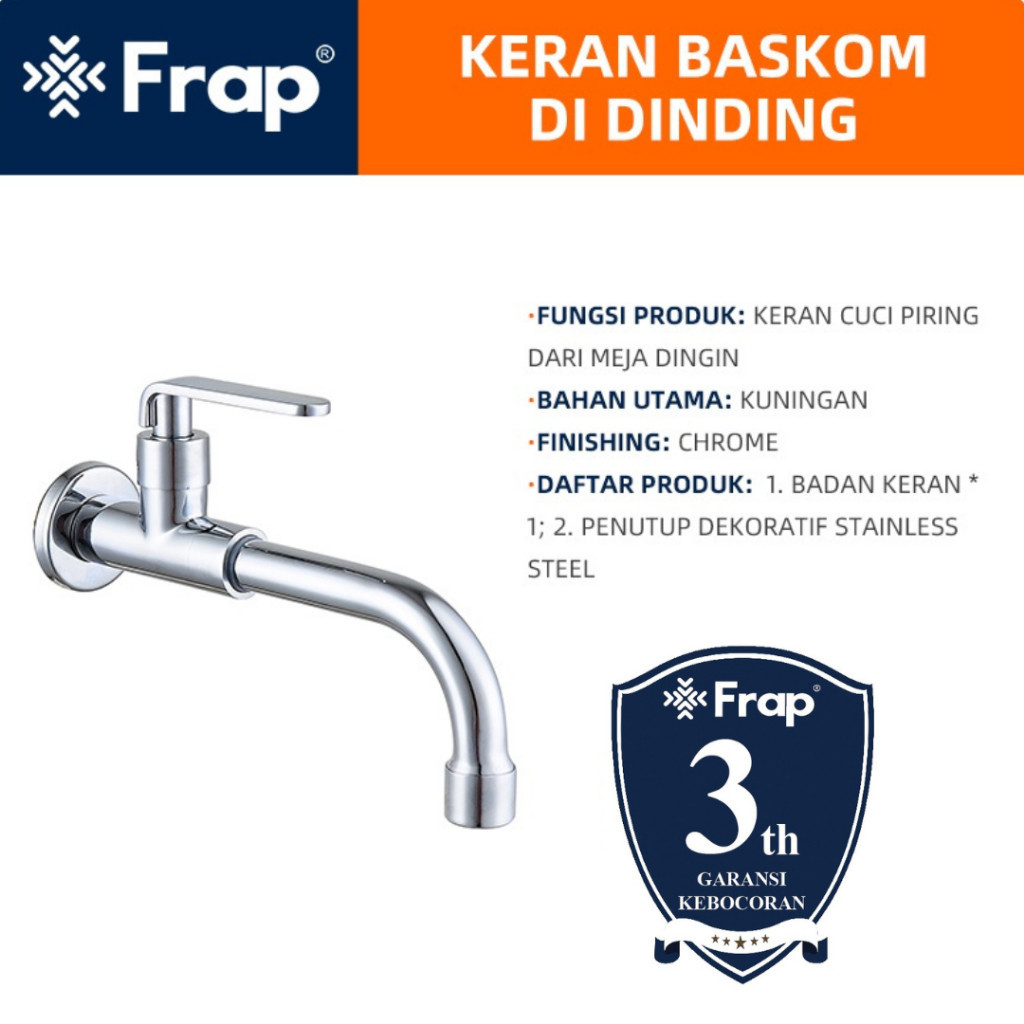 Jual FRAP IF1431 Kran Wastafel Dari Dinding model Panjang | Shopee ...