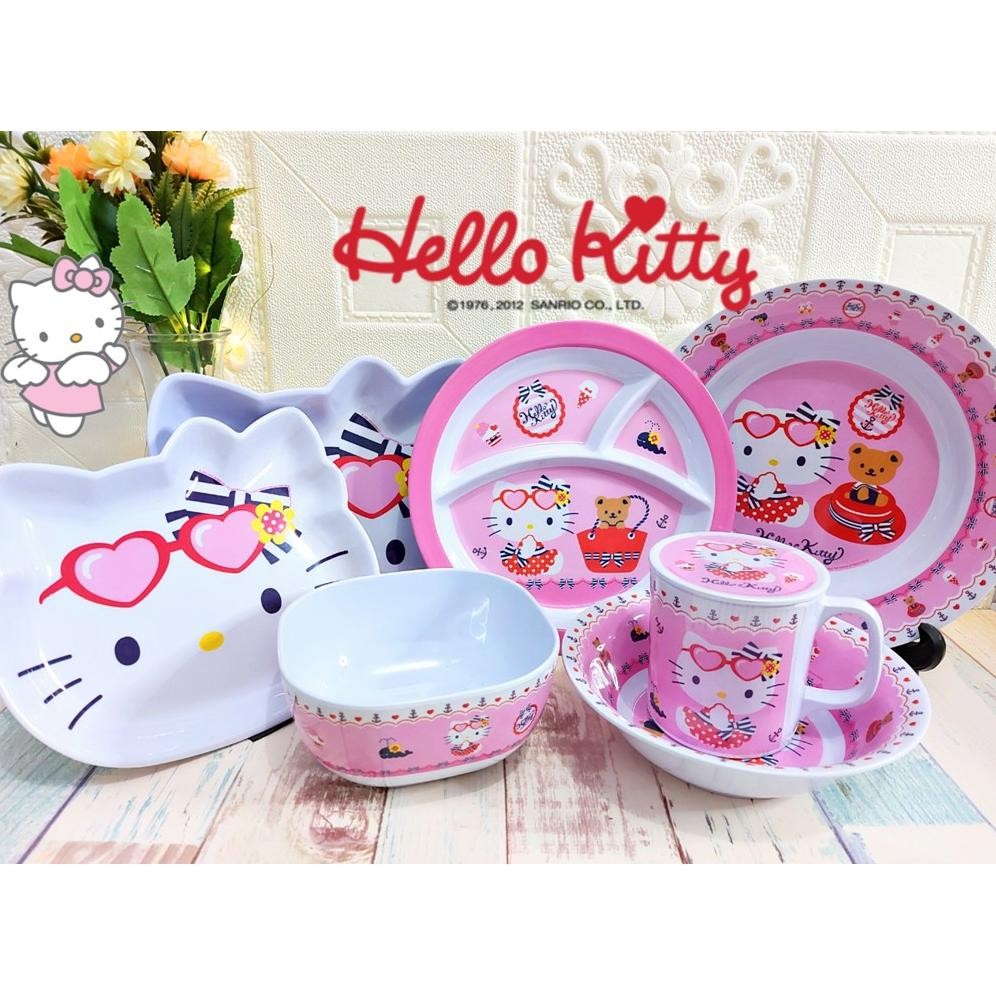 Jual Piring Kecil/Piring Besar/Mangkok/Piring Muka Hello Kitty Summer ...