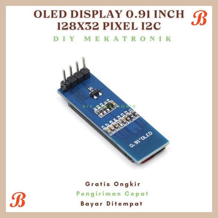 Jual | DE | OLED DISPLAY 0.91 INCH 128X32 PIXEL I2C LAYAR MODUL SCREEN ...