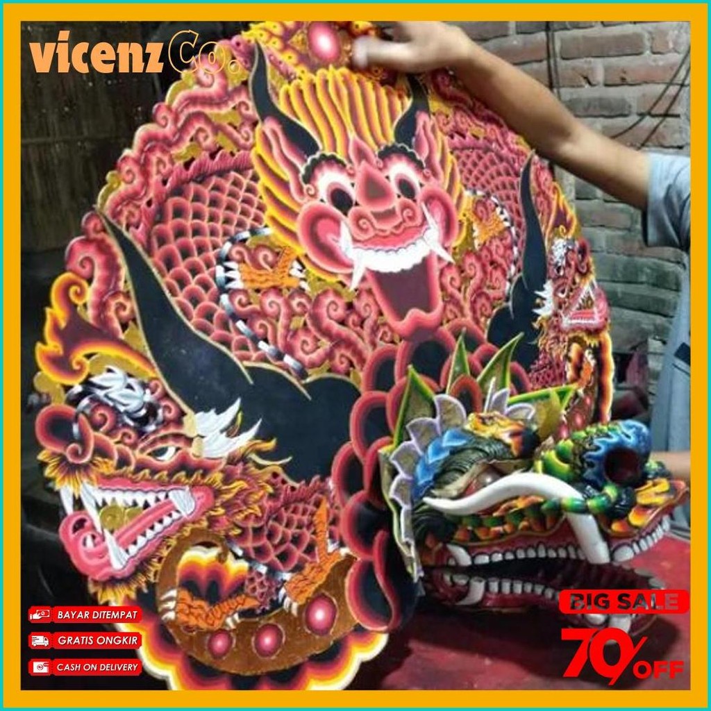 Jual Termurah Barongan Devil Sungut Full Kayu Asli Ukuran 14 Bonus ...