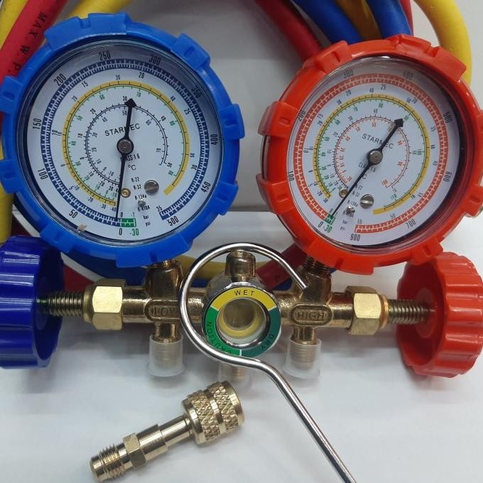 Jual Manifold Ac Double Multi R32 R410 R22 1R134 Plus Adaptor Original Dan Terlaris | Shopee ...