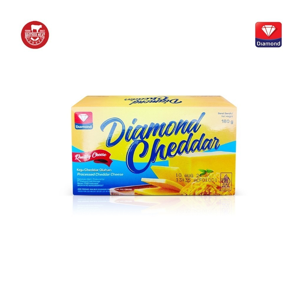Jual Diamond Cheddar Cheese 180gr / Keju Cheddar - Brothermeatshop ...
