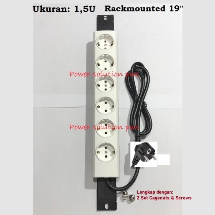 Jual PDU 6port rackmount 19 inch stop kontak colokan rack server ...