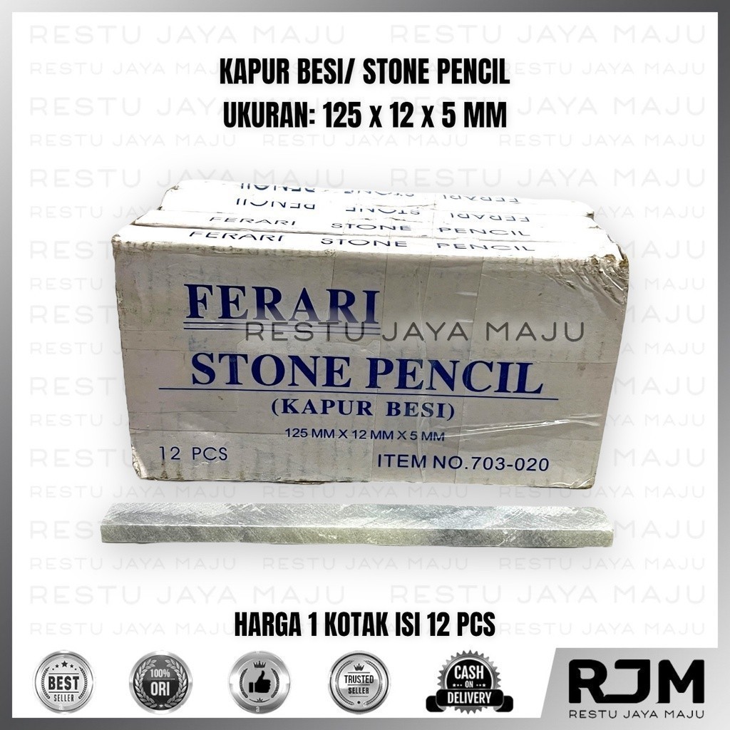Jual FERRARI Kapur Besi Putih Pensil Tulis Stone Pencil | Shopee Indonesia