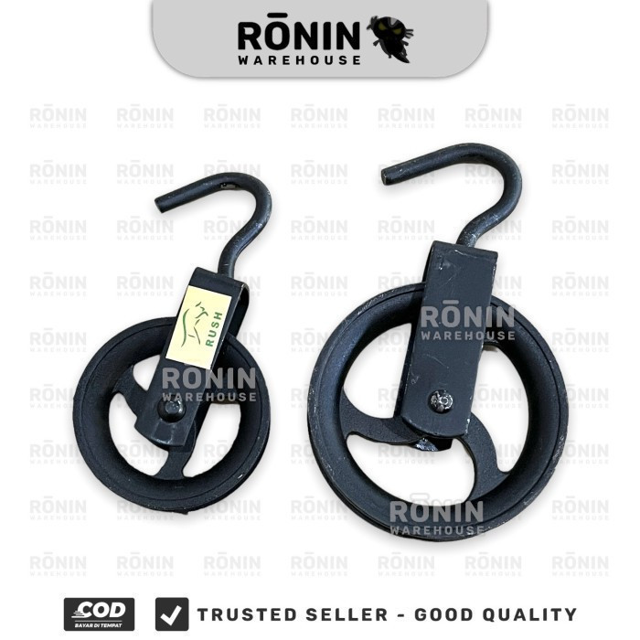 Jual RUSH Katrol Kerekan Sumur Cor Hitam 12 cm Hijau 16 cm Timba Air ...