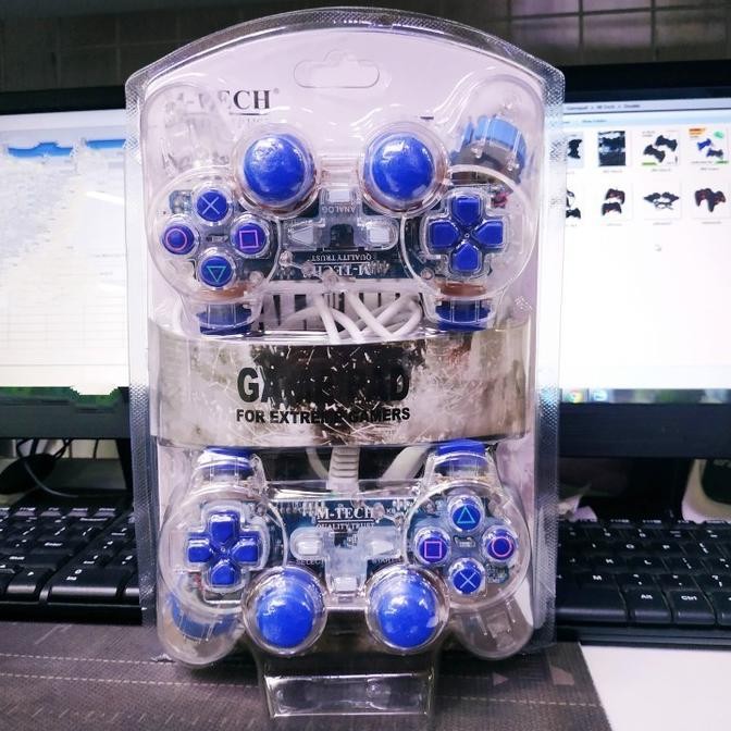 Jual Stik PS PC JOYSTICK PC Laptop Gamepad Double Transparan Usb ...