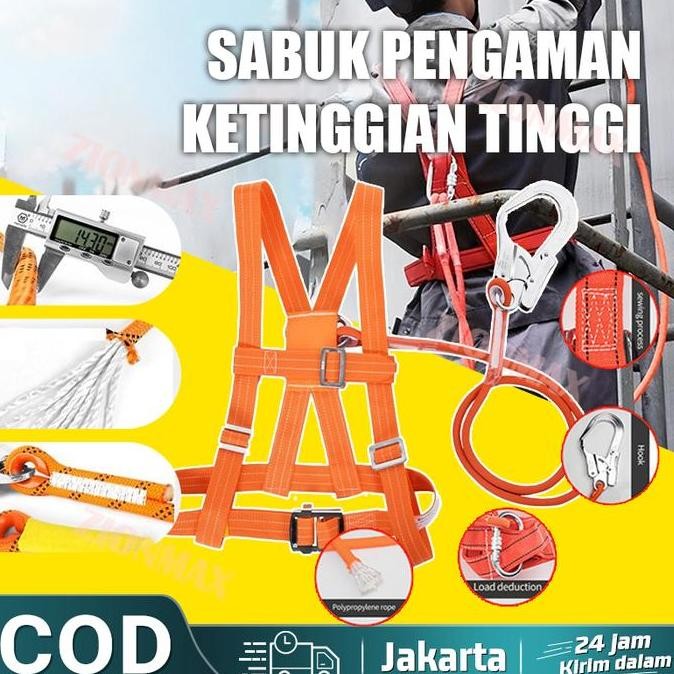 Jual 3M/5M Safety Full Body Harness/Safety Belt Kerja/Safety Belt ...