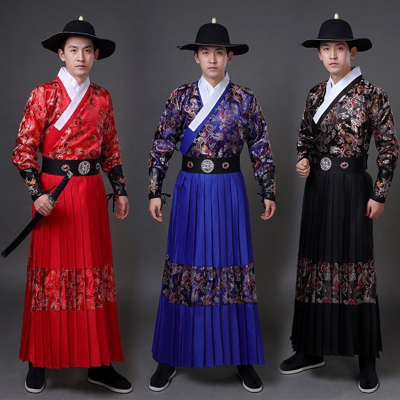 Jual Traditional Ming Dynasty Hanfu Men's Embroidered Clothing Jin Yi ...