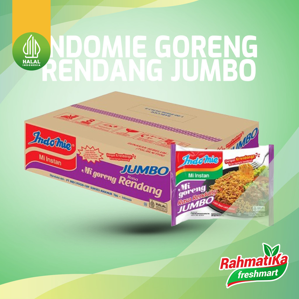 Jual Indomie Goreng Rasa Rendang Jumbo 1 Dus/Karton (Isi 24 Pcs ...