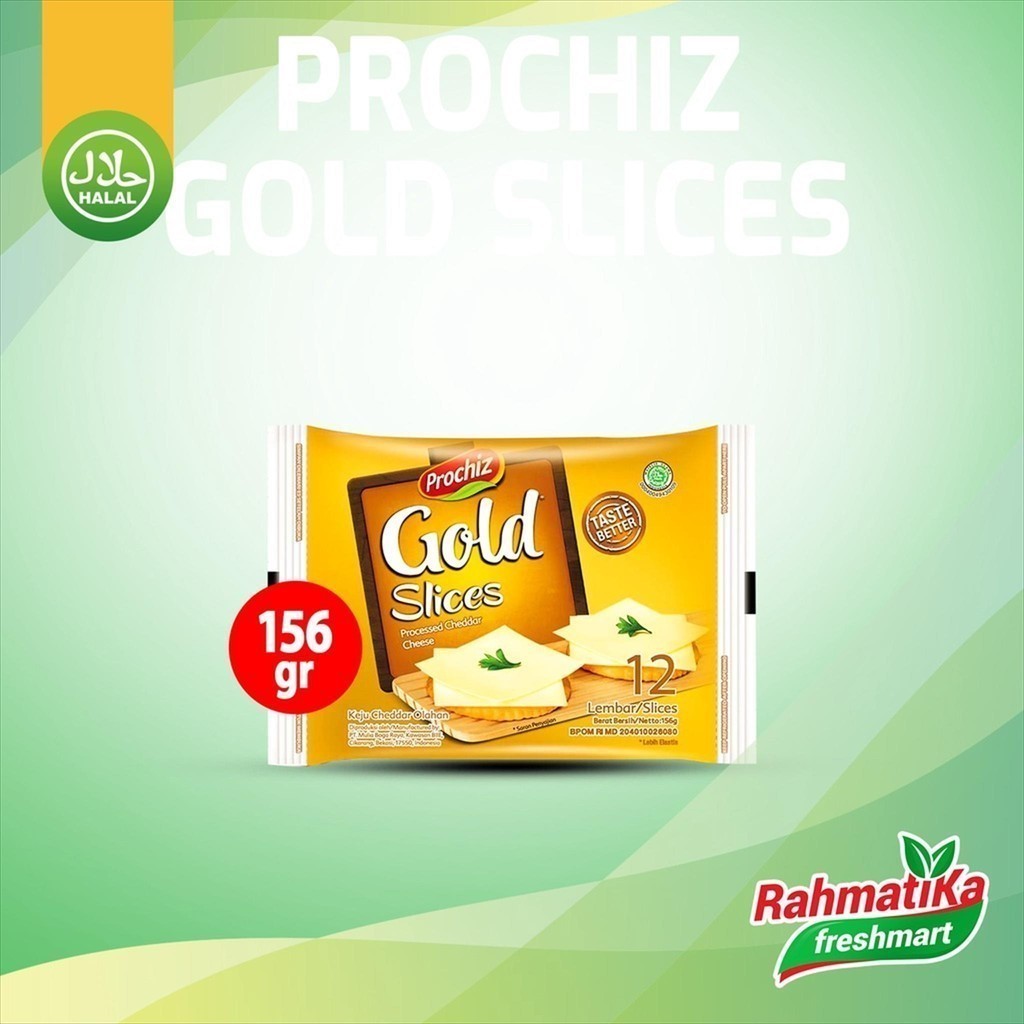 Jual Prochiz Cheddar Gold Slices 12 / 156 gram | Shopee Indonesia