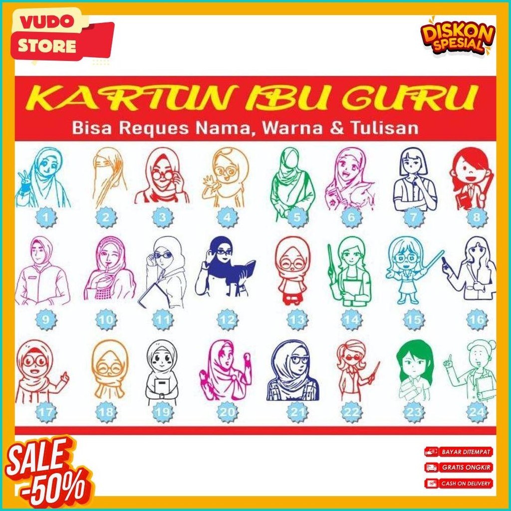 Jual Stempel Penilaian/Ganti Nama, Gambar Dan Warna/Cap Guru ...