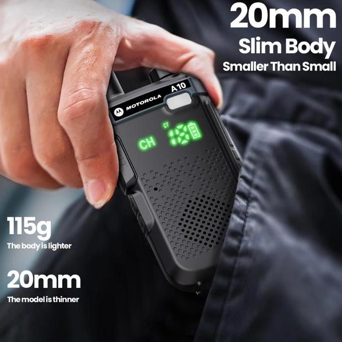 Jual HT A10 WALKIE TALKIE MINI TWO WAY 5W 16 CHANNELS RADIO 10KM IP54 ...