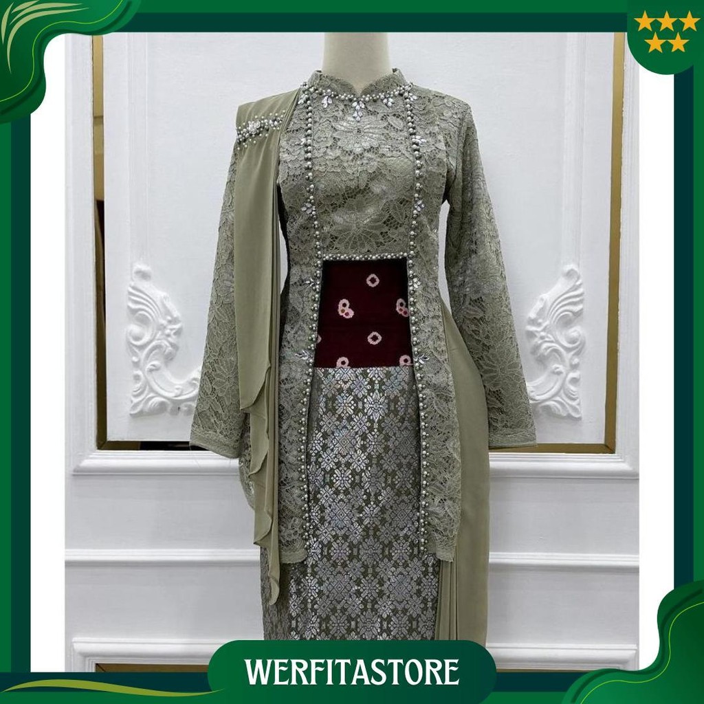 Jual Kebaya Kutu Baru Modern Kebaya Wisuda Lamaran Set Kutubaru Full Payet Tunangan Kondangan ...