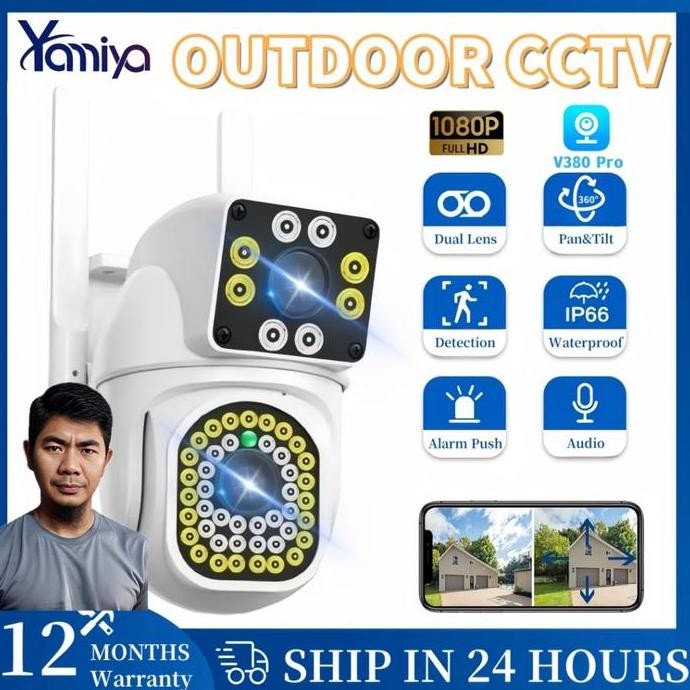 Jual [EKSKLUSIF ROESNAJID/ROESTEKNIK]COD YAMIYA V380 PRO DUAL LENS OUTDOOR CCTV KAMERA FULL HD ...