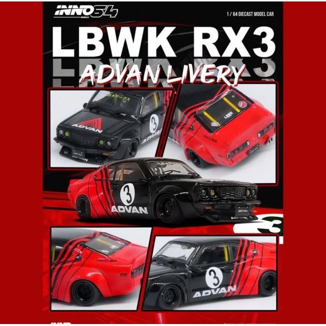 Jual Inno64 LBWK Mazda RX3 Advan Livery | Shopee Indonesia
