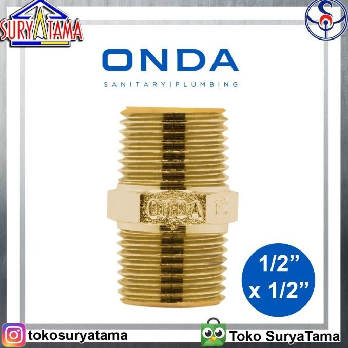 Jual ^%^%^%^%] DOUBLE NIPPLE NEPPLE KUNINGAN 1/2" ONDA BRASS | Shopee Indonesia