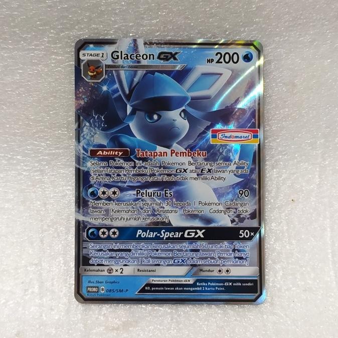 Jual kartu pokemon tcg indonesia glaceon gx promo indomaret | Shopee Indonesia