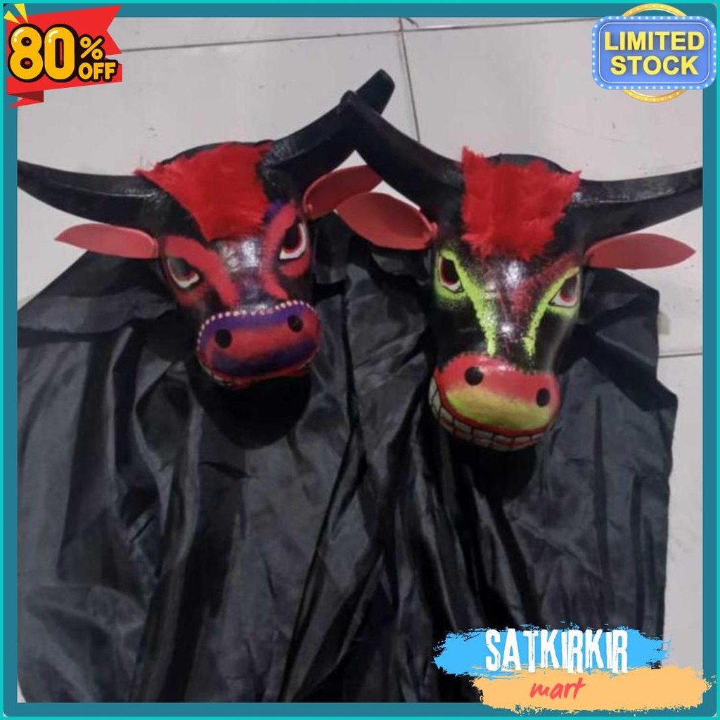 Jual Bantengan Besar Banteng Mberot Kemul Panjang Mainan Anak Jaranan ...