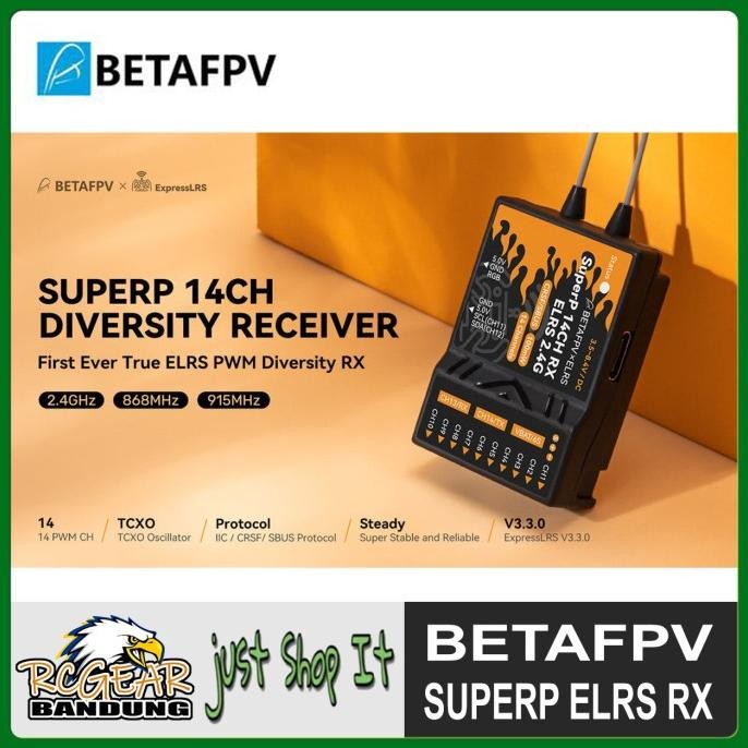 Jual BetaFPV SuperP 14CH PWM ELRS ExpressLRS True Diversity Receiver Rx ...