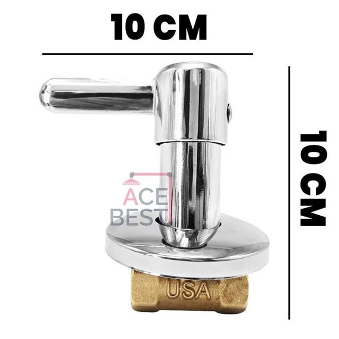 Jual Stop Kran Tanam Shower Kran Dinding Stainless Kuningan Js-61 New ...