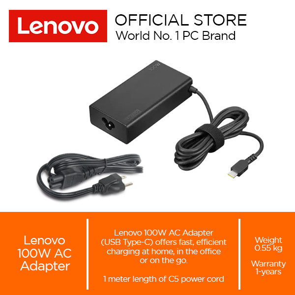 Jual Lenovo 100W AC Adapter USB Type C | Shopee Indonesia