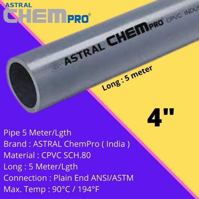 Jual Pipa Cpvc Sch80 Ansi/Astm - 5Meter/Lgth - Chempro ( India ) - 4 ...