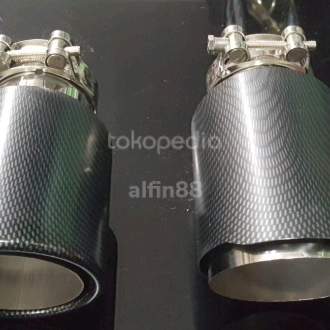 Jual Muffler Mobil Model Oval Carbon High Quality | Shopee Indonesia