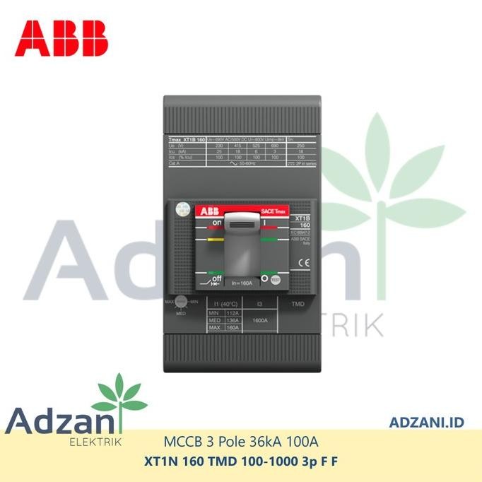 Jual Abb Mccb 3P 32A-100A 36Ka Xt1N 160 F F 1Sda067416R1 New Stok ...