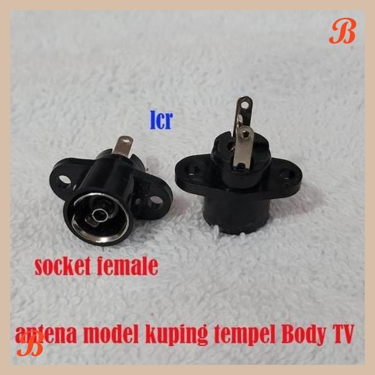 Jual [WGL] Soket antena model kuping tempel Body TV Plastik pvc lcr ...