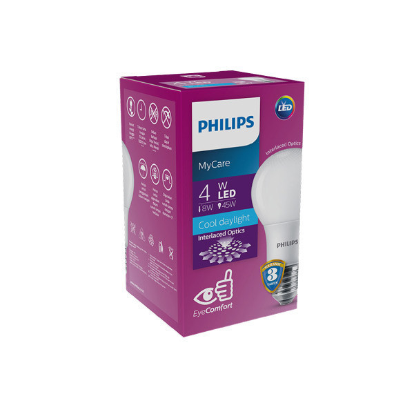 Jual PHILIPS LEDBULB 4-40W E27 6500K 230V A55 | Shopee Indonesia