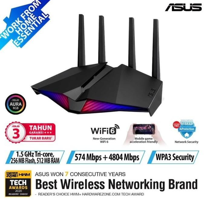 Jual ASUS RT-AX82U AX82 WiFi 6 Dual Band Wi-Fi AX5400 Gaming Router ...